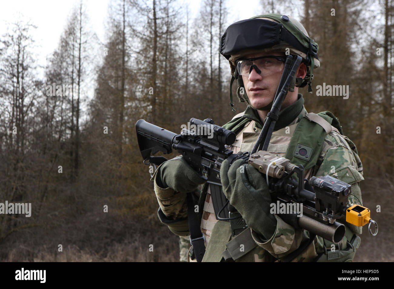 A Georgian soldier of Delta Company, 43rd Mechanized Infantry Battalion ...