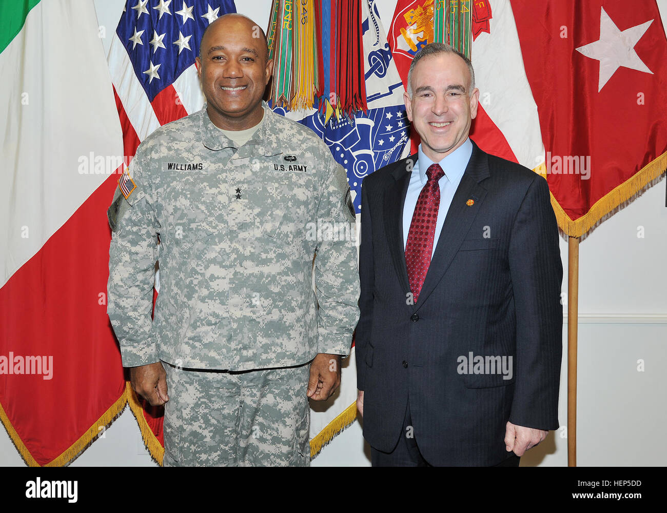 From left, Maj. Gen. Darryl A. Williams, U.S. Army Africa commanding ...