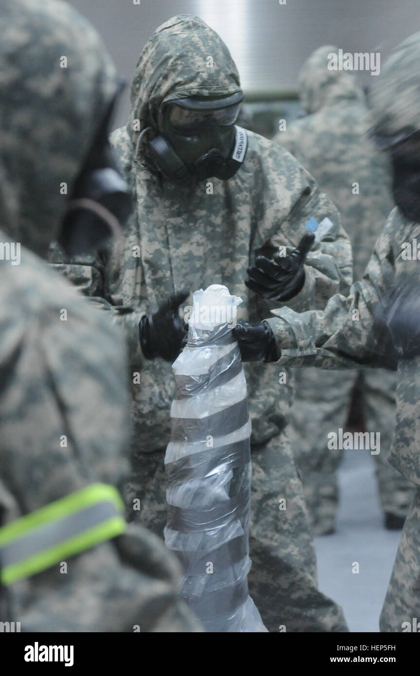 An explosive ordnance disposal team from the 192nd Ordnance Battalion ...