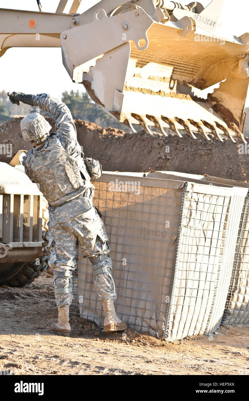 Troopers assigned to Regimental Engineer Squadron, 2nd Cavalry Regiment ...