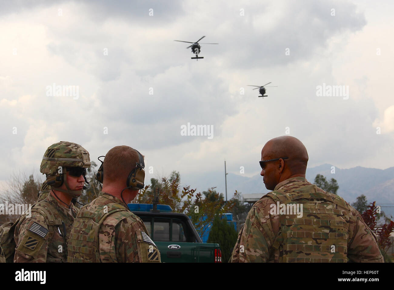 From left to right, 1st Lt. Steven Sanders, a 3rd Infantry Division ...