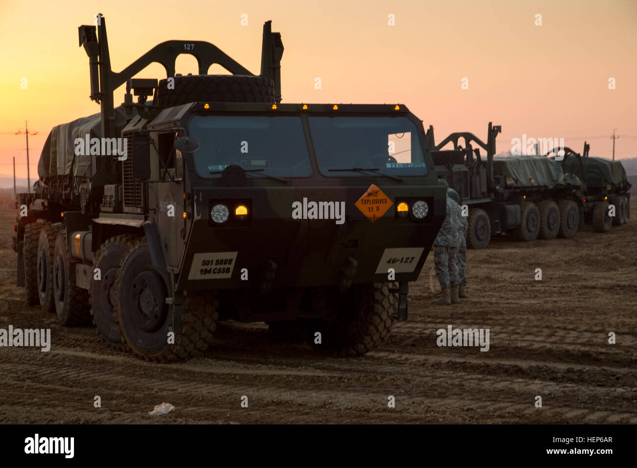 A U.S. Army convoy, carrying supplies and equipment from the 25th ...