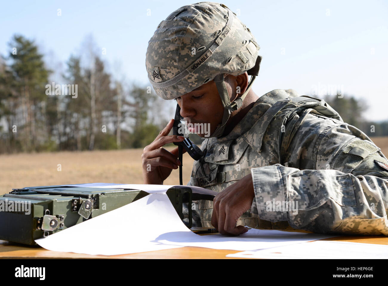 U.S. Army Sgt. Nelson Venable, assigned to U.S. Army Garrisons in ...