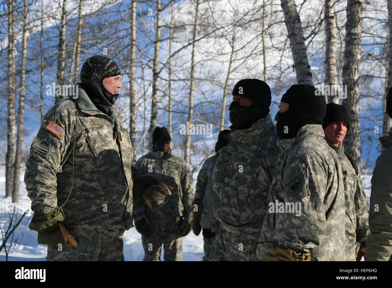 Lt. Col. Mark Adams (Left), commandant for the Northern Warfare ...