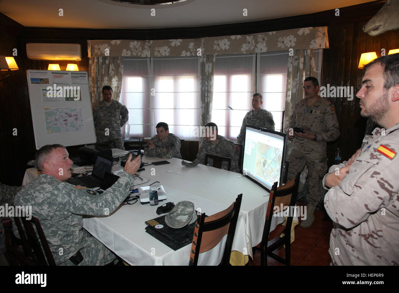 Left, U.S. Army Command Sgt. Maj. James J. Murrin, senior enlisted ...