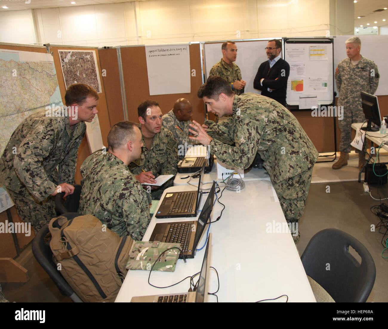 With U.S. Navy Capt. Joseph Polanin, commander, Task Force 68, U.S ...