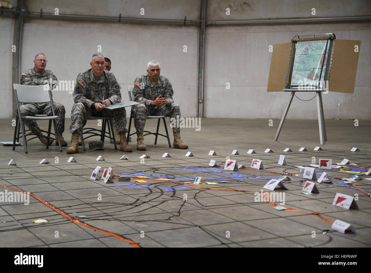 Lt. Col. David Reeder, left, commander of 1st Squadron, 153rd Cavalry ...