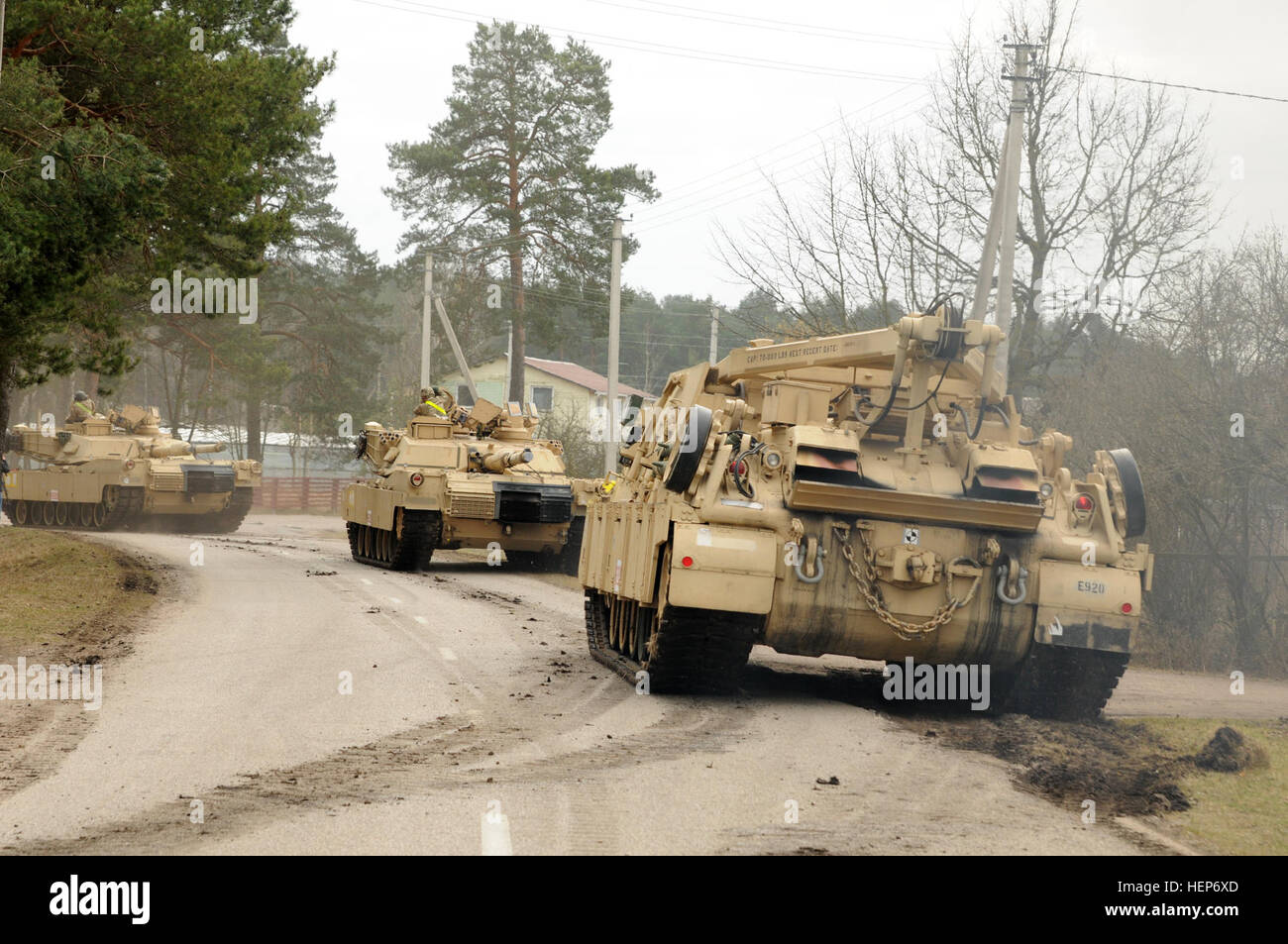Tanks and armored vehicles from 2-7 Infantry Battalion, 1st Armored ...