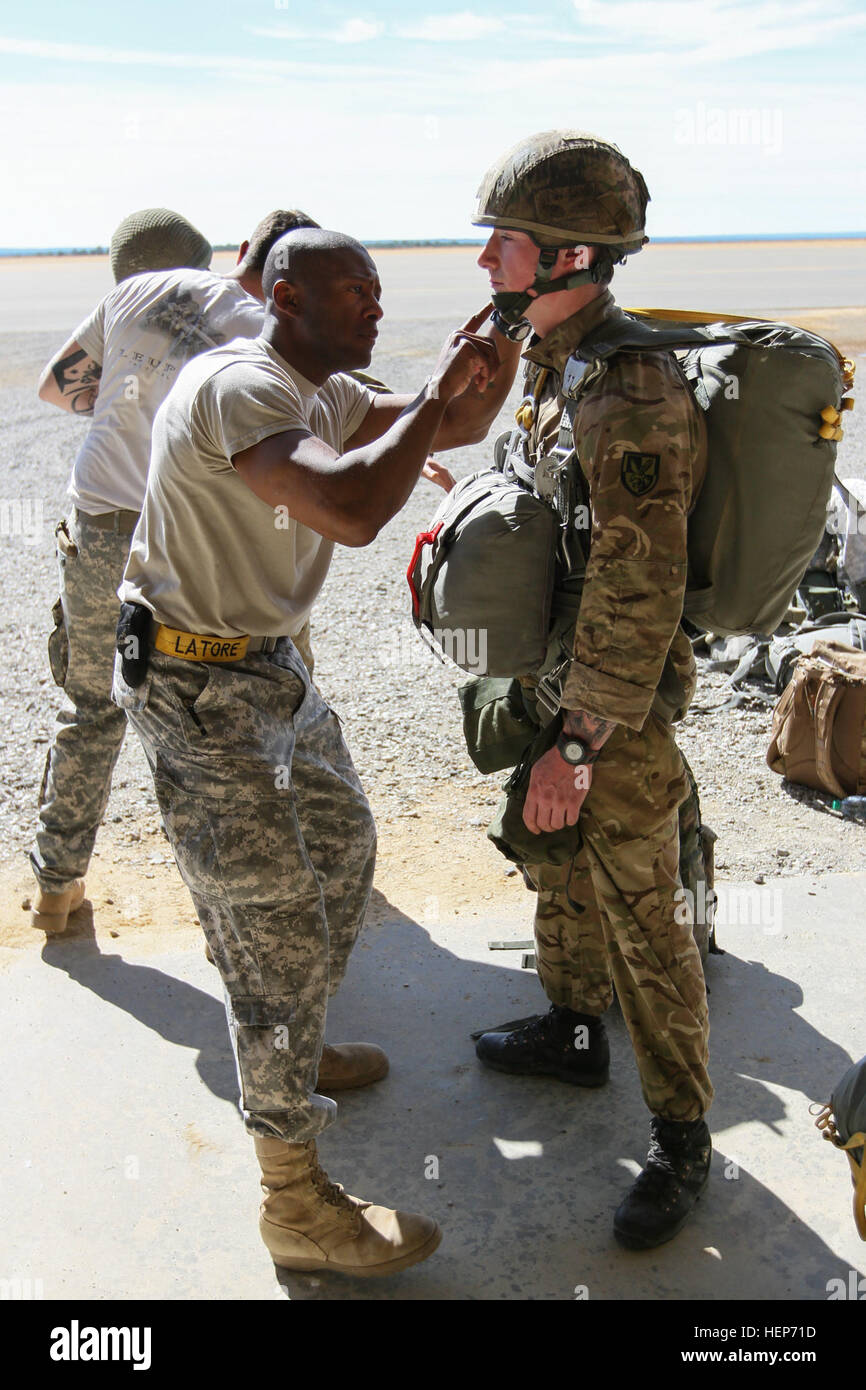 1st Sgt. Jamal Latore, a jumpmaster assigned to 2nd Brigade Combat Team ...