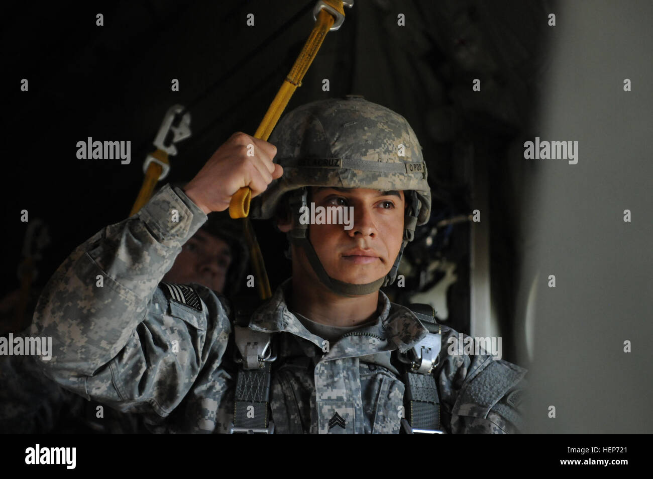 A paratrooper assigned to the 2nd Brigade Combat Team, 82nd Airborne ...