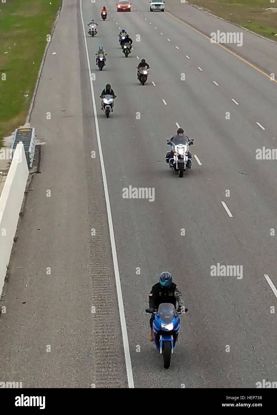 Motorcycle riders from the 1st Armored Brigade Combat Team “Iron Horse ...