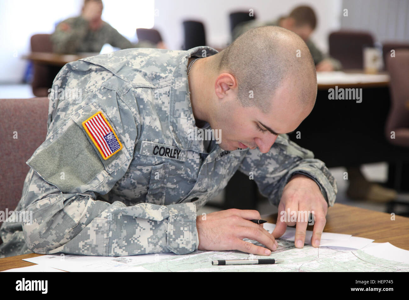 U.S. Army Spc. John Corley of Charlie Company, 1st Battalion, 4th ...