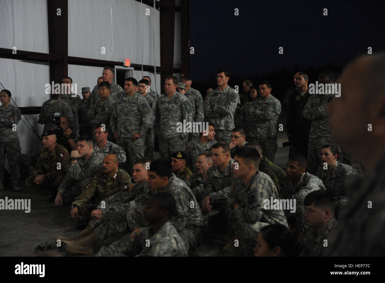Multi-service units and partner nations receive a pre-jump briefing ...