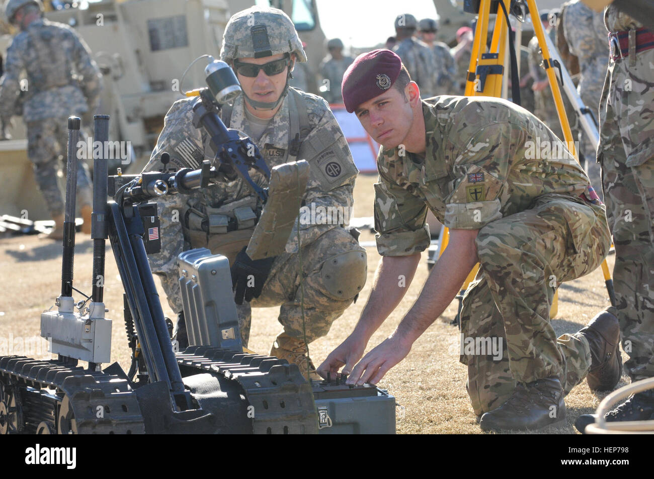 A paratrooper assigned to the 37th Engineer Battalion, 2nd Brigade ...