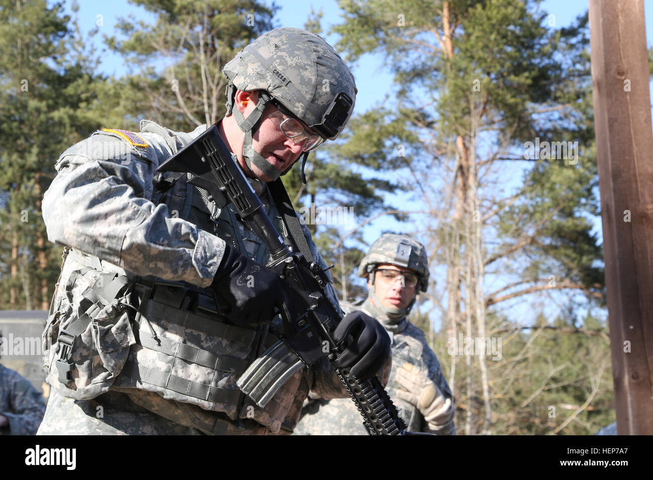 U.S. Army Spc. John Cress of Viper Team, Joint Multinational Readiness ...