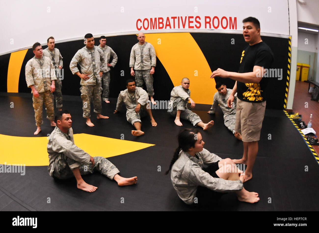 Sgt. Jesus Cisneros, a master combatives instructor assigned to ...