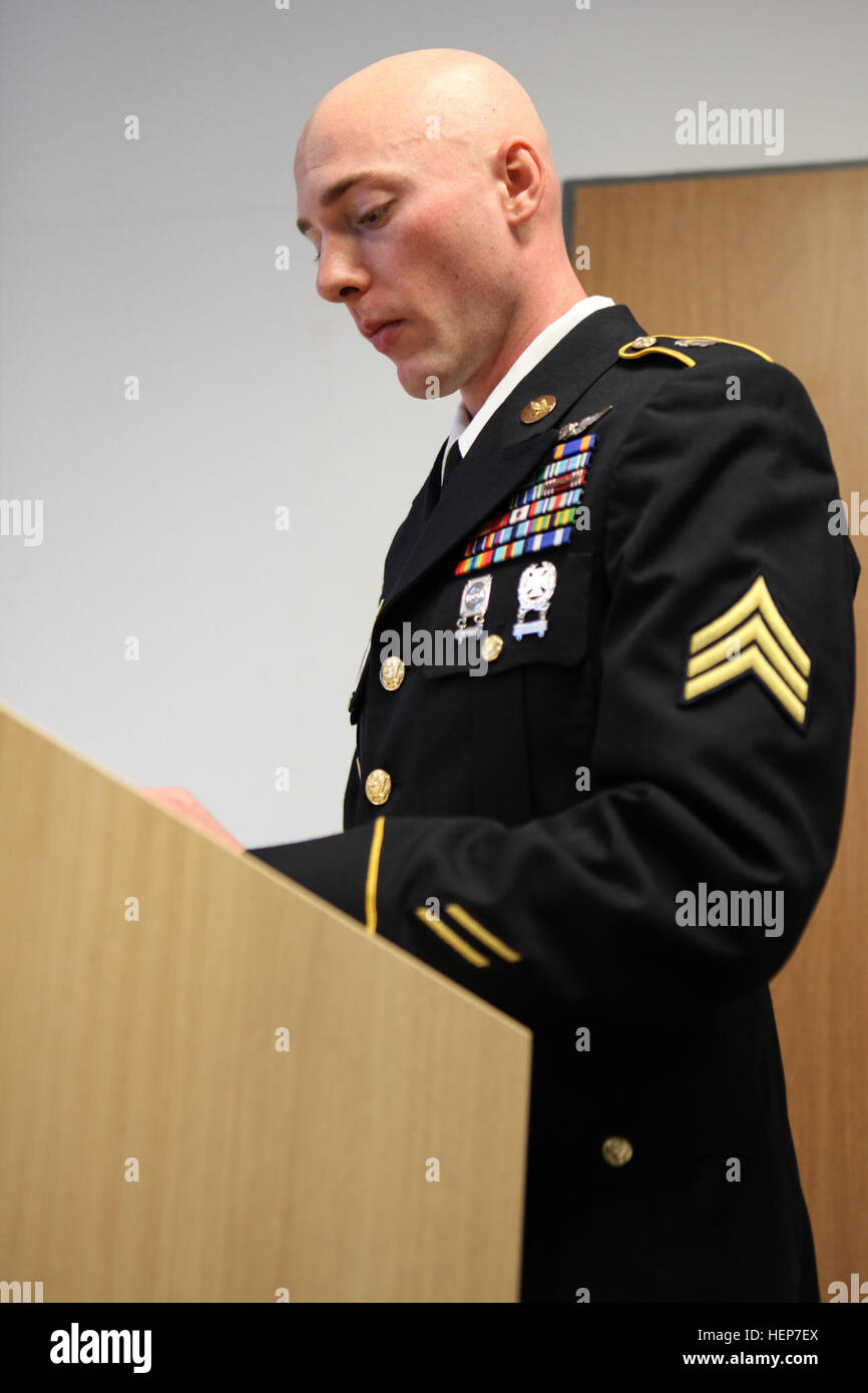 U.S. Army Sgt. Colin Vertress of Headquarters and Headquarters Company ...