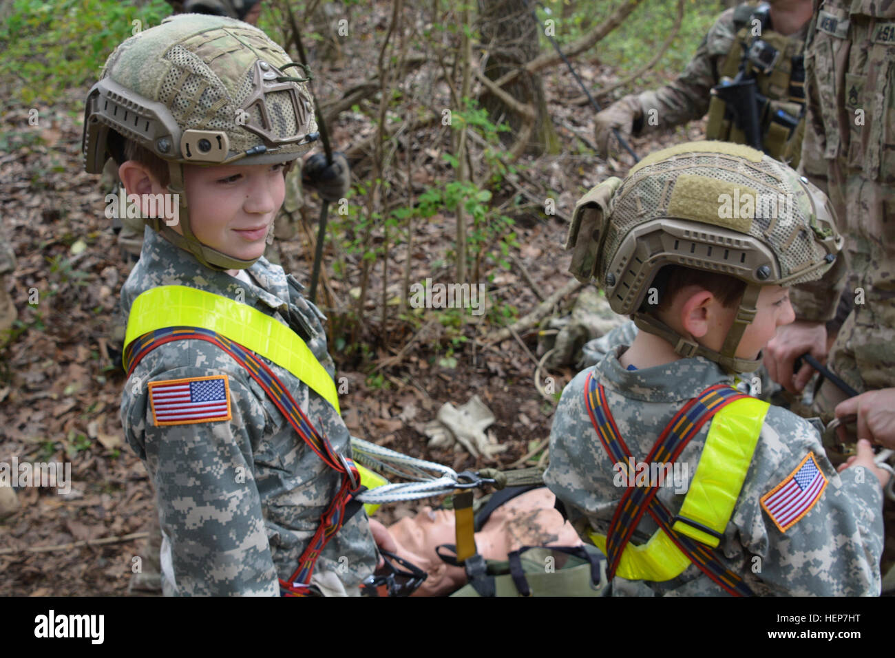 Eleck Stone, Left, and his brother, Bryce, get ready to extract the ...