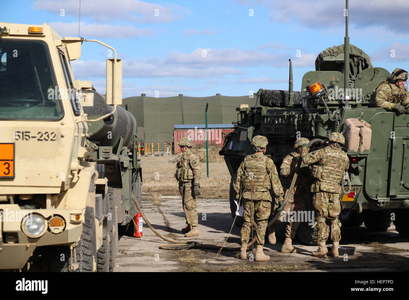 The 515th Transportation Company Soldiers from the 16th Sustainment ...