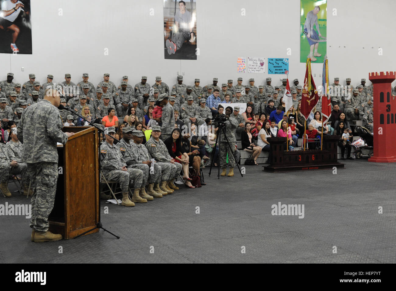 Colonel Heath Roscoe, commander for the 36th Engineer Brigade, thanks ...
