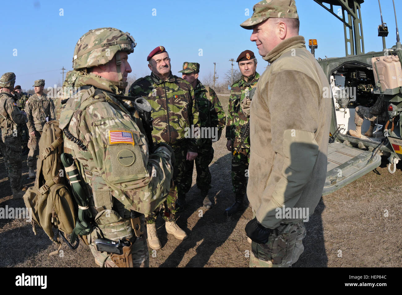 Command Sgt. Maj. Peter D. Johnson (left), command sergeant major ...