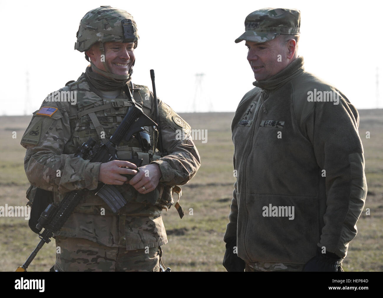 Lt. Col. Theodore A. Johnson (left), squadron commander assigned to 2nd ...