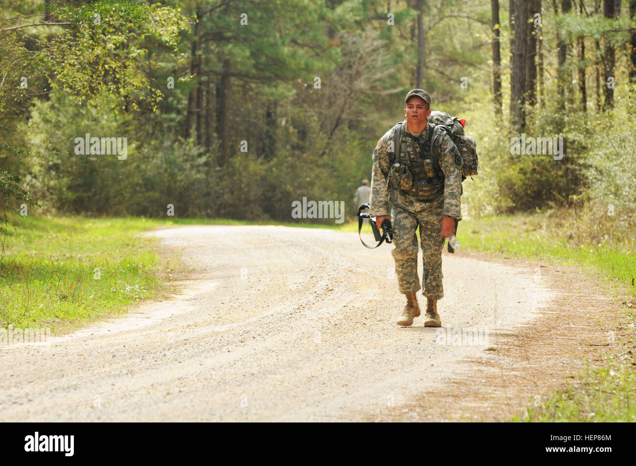 Sgt. James Miller, assigned to 113th Military Police Company, finishes ...