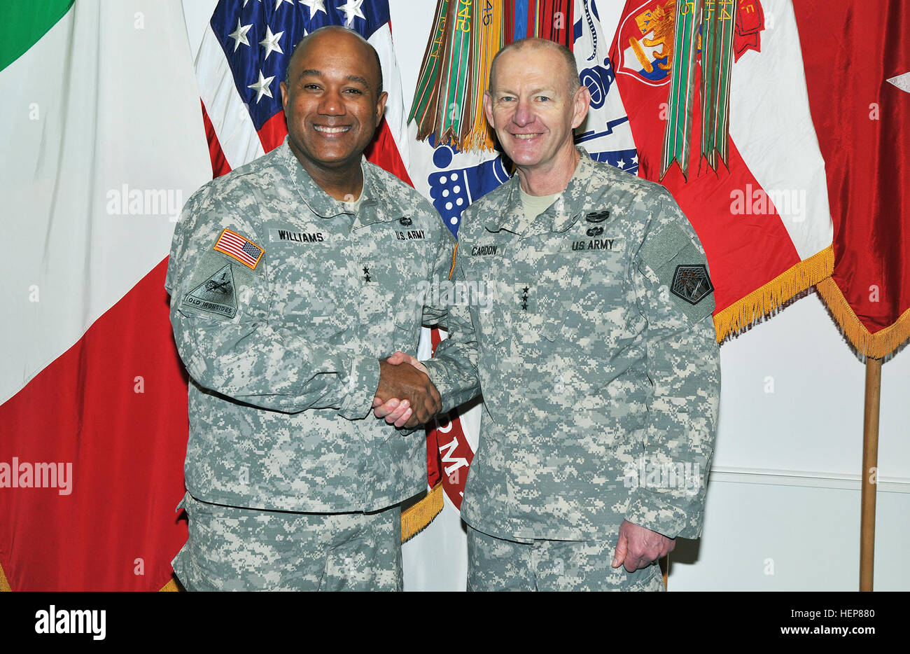 From left, Maj. Gen. Darryl A. Williams, U.S. Army Africa commanding ...