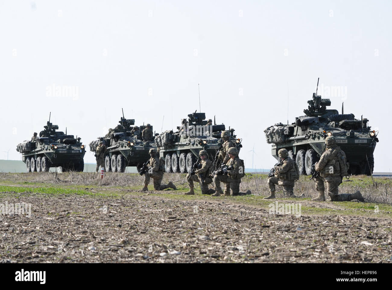 Troopers assigned to Fox Troop, 2nd Squadron, 2nd Cavalry Regiment set ...