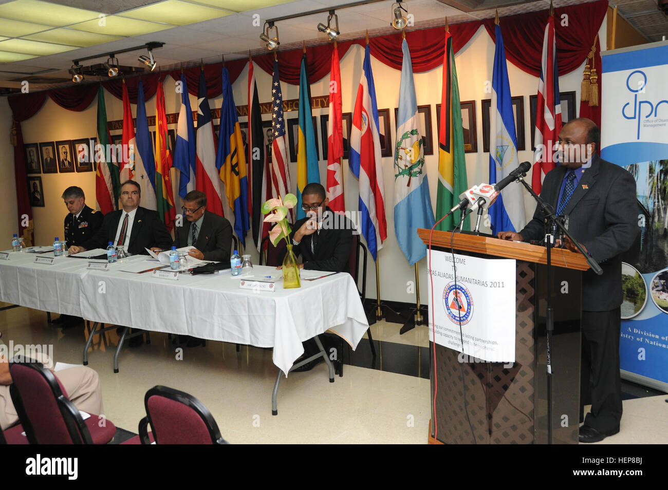 Dr. Stephe Ramroop, Chief Executive Officer from the Office of Disaster ...