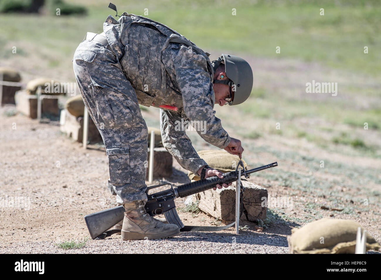 U.S. Army Soldiers complete a 10-mile road march at Fort Huachuca ...