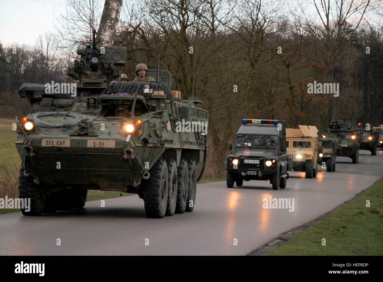 Convoy stryker armored vehicles hi-res stock photography and images - Alamy