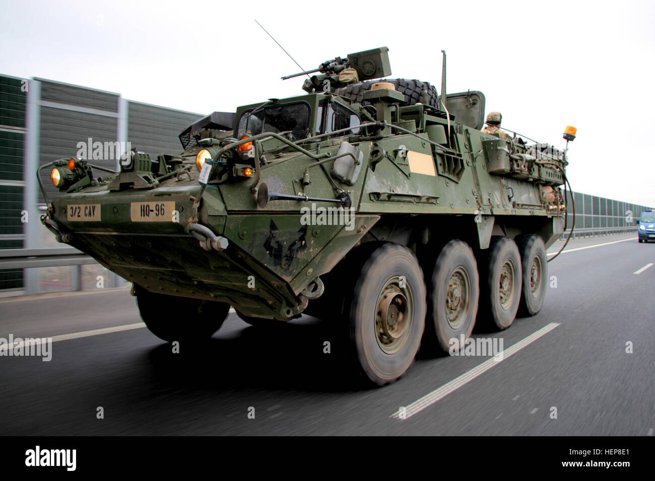 A Stryker Armored Vehicle from Lightning Troop, 3-2 Cavalry Regiment ...
