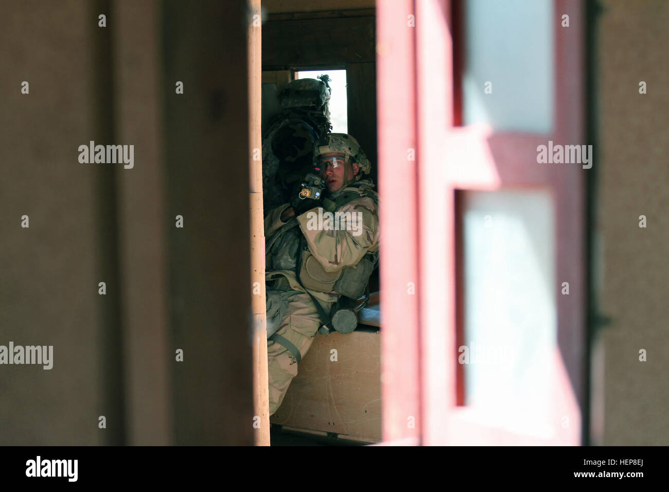 Infantrymen of 1st Battalion, 36th Infantry Regiment, 1st Brigade ...