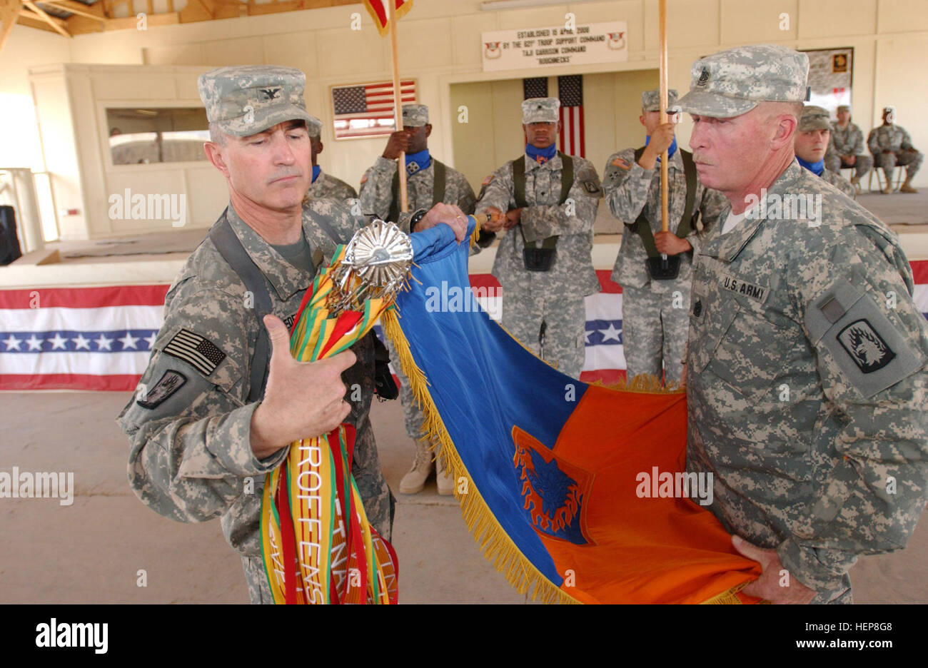 CAMP TAJI, Iraq – Col. Timothy Edens and Command Sgt. Maj. Lee Kennedy ...