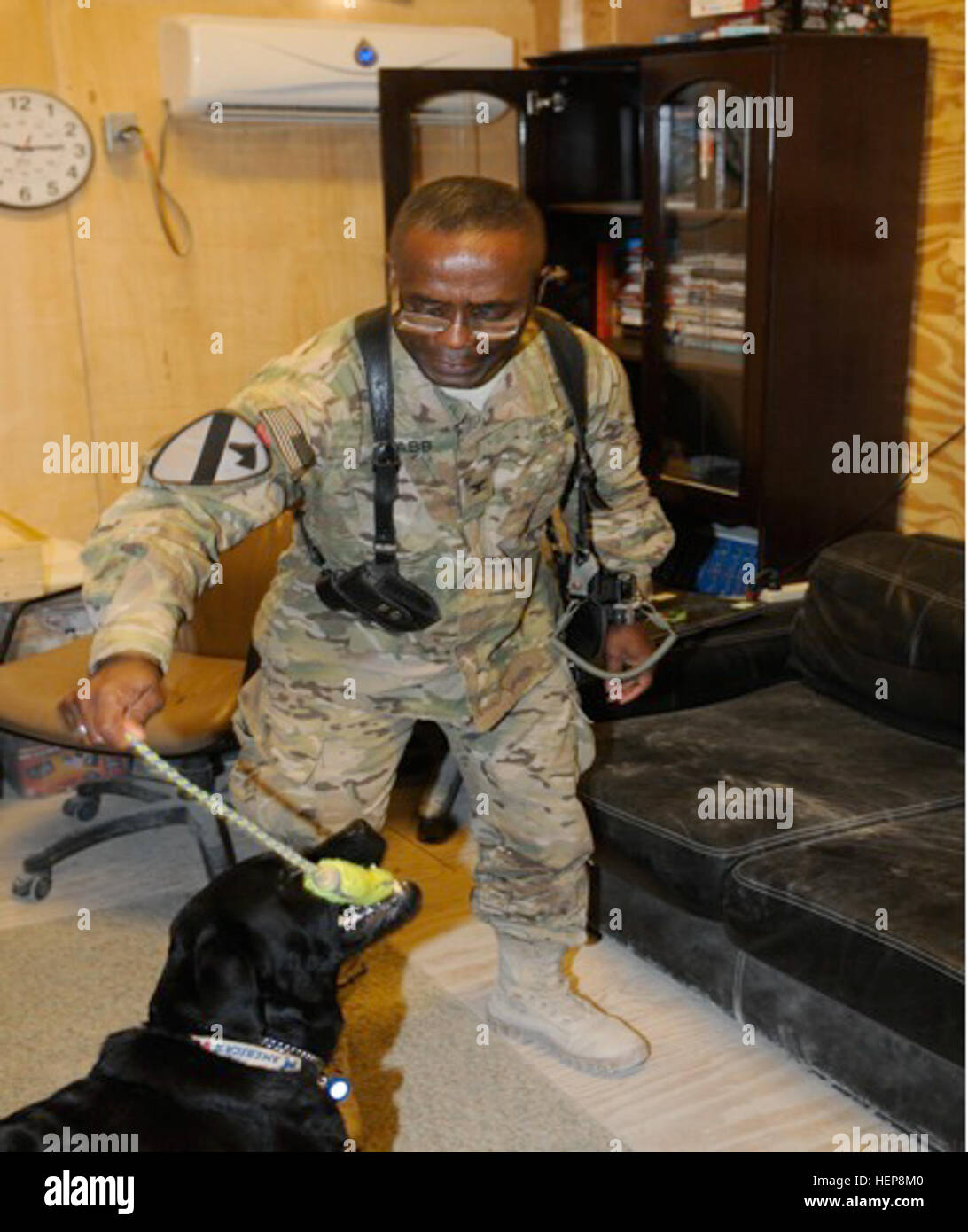 Col. David D. Rabb, commander 113th Combat Stress Control Unit, takes a ...