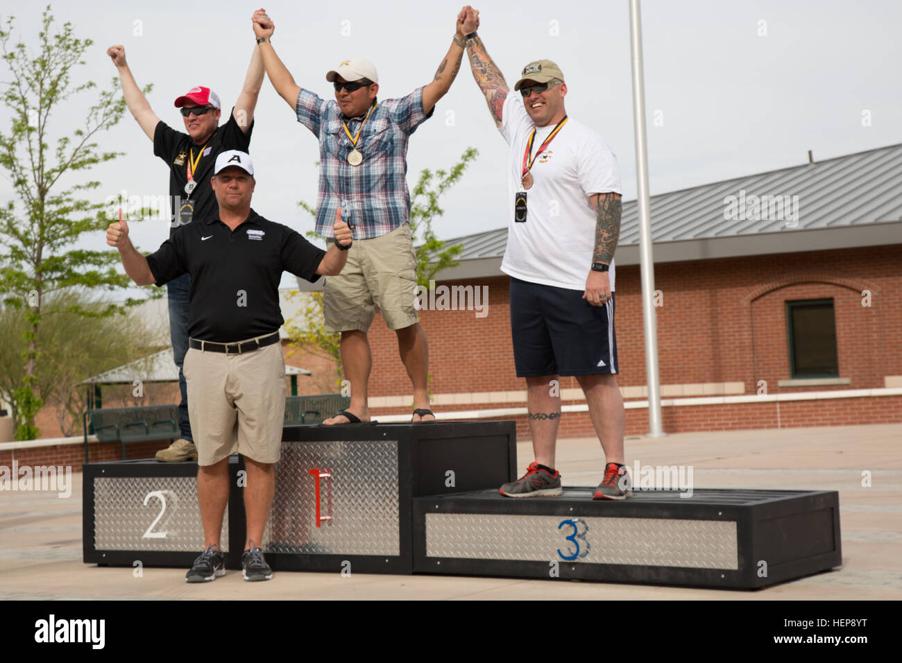 U S Army Active Duty And Veteran Athletes Celebrates After Receiving