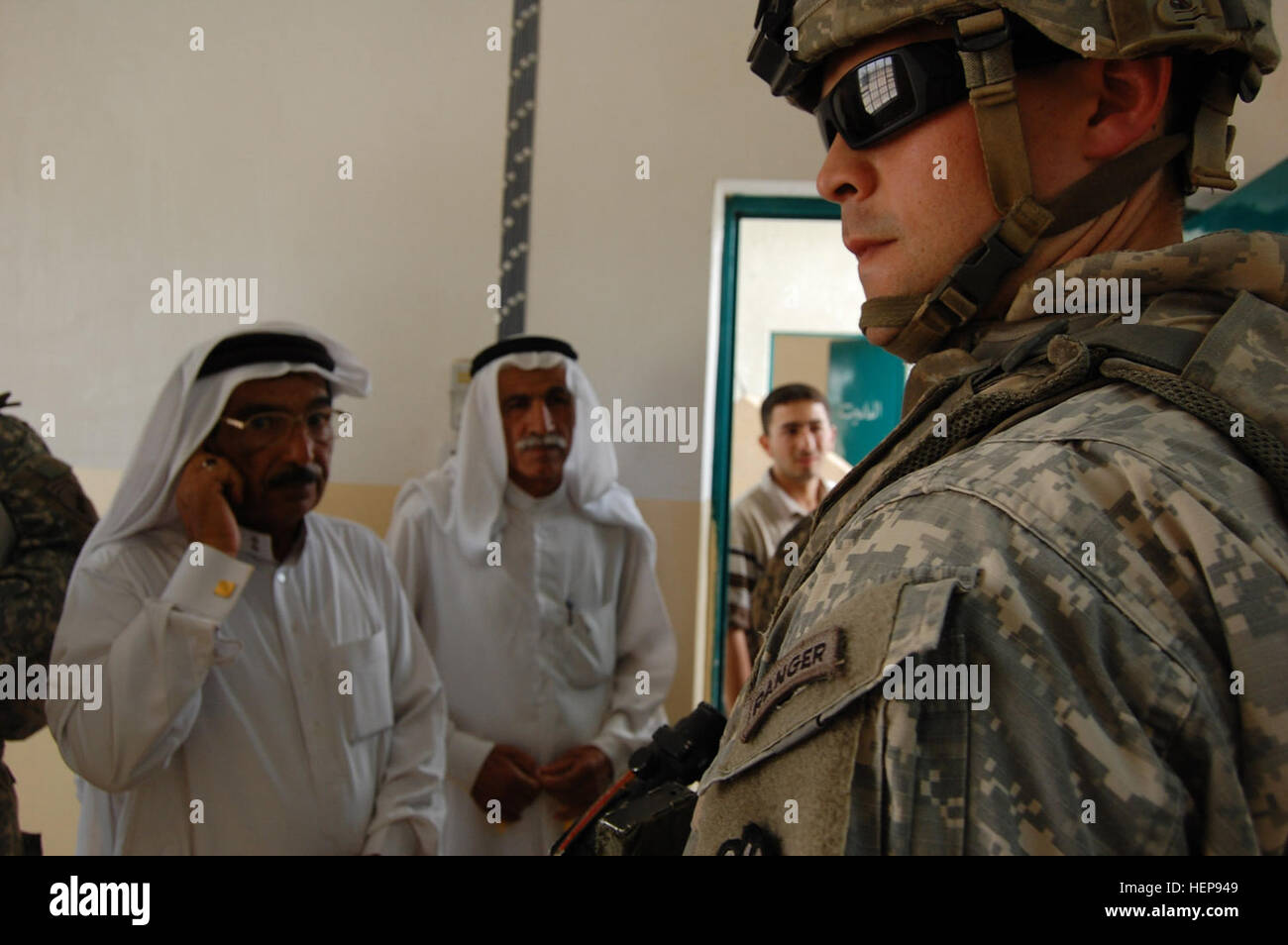 Capt. Brian Sweigart, a San Antonio, Texas, native, inspects a ...