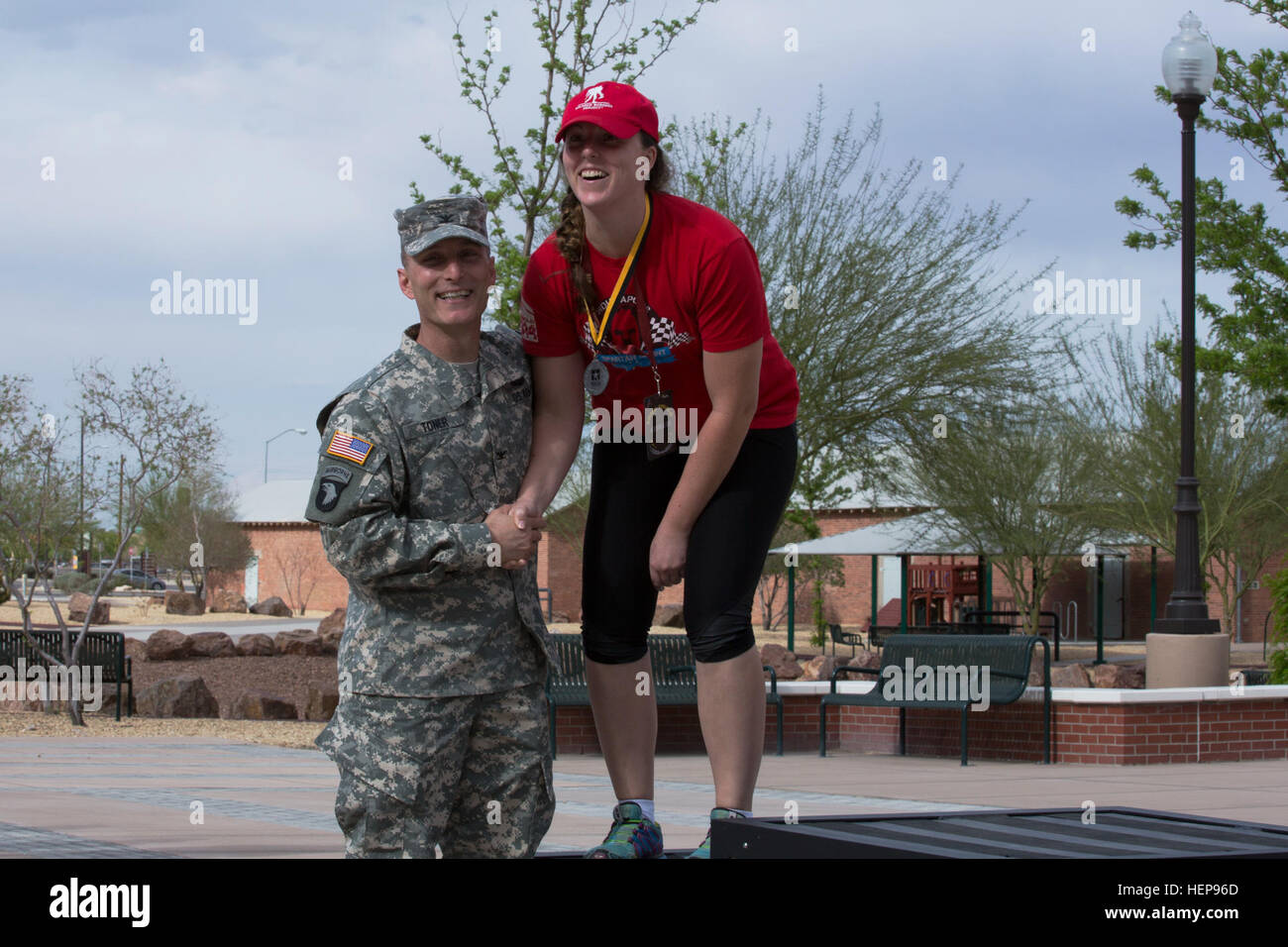 U.S. Army Veteran Sgt. Jessica Brennan, Maine, receives the silver ...