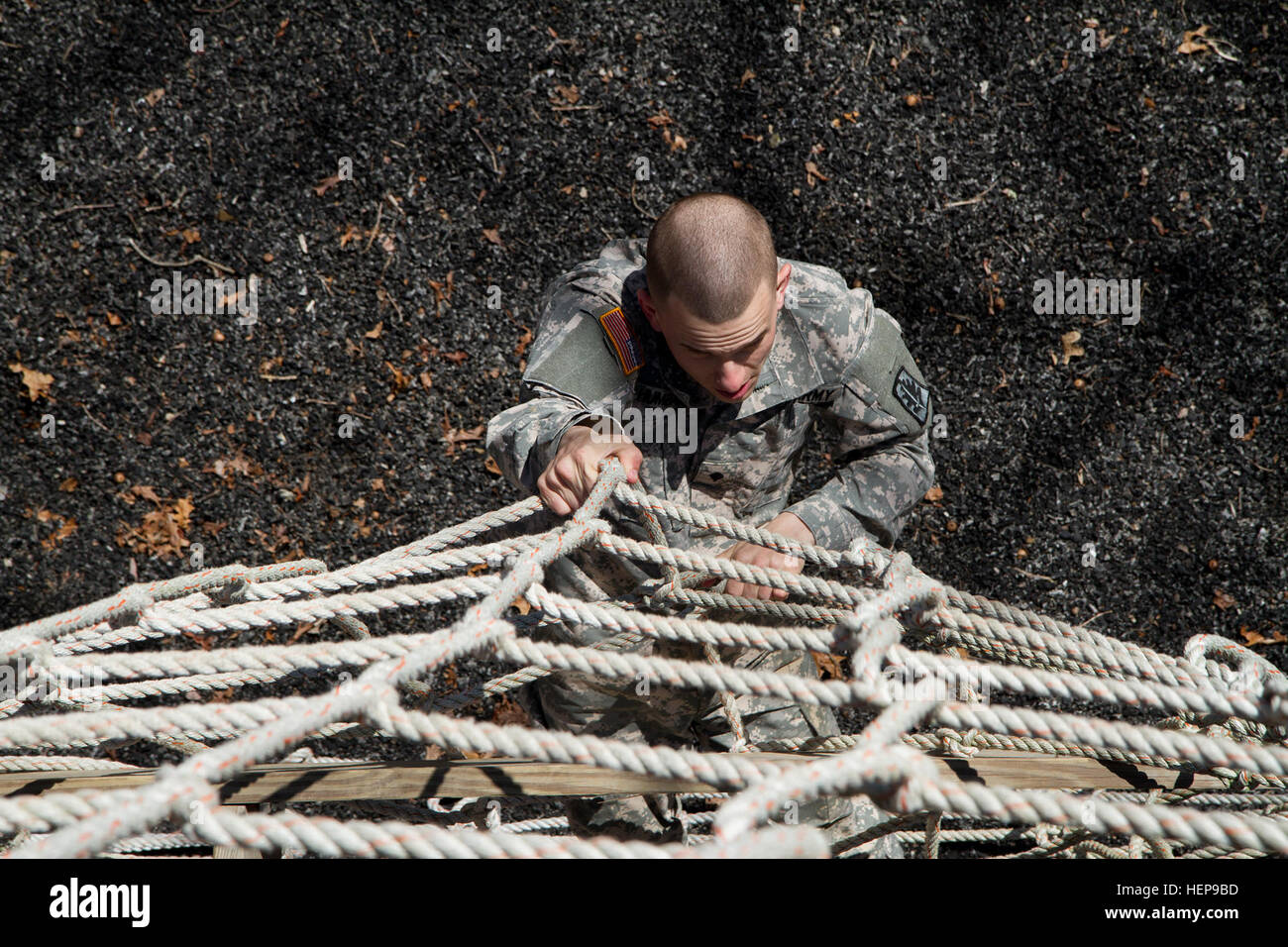 Army Reserve Spc. Chance Humbard, 21, from Waldorf, Md., completes an ...