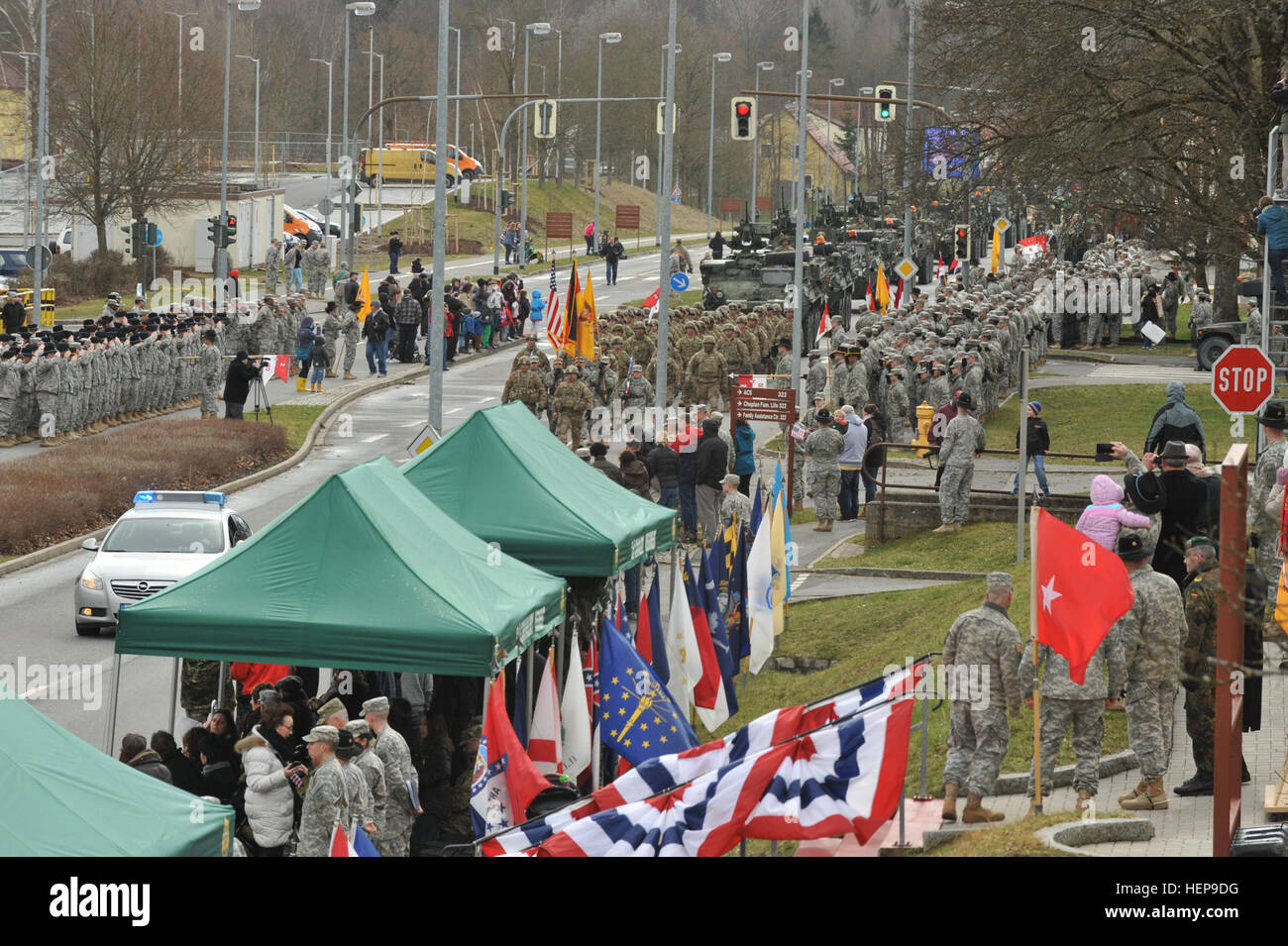 Soldiers with 3rd Squadron, 2nd Cavalry Regiment parade through Rose ...