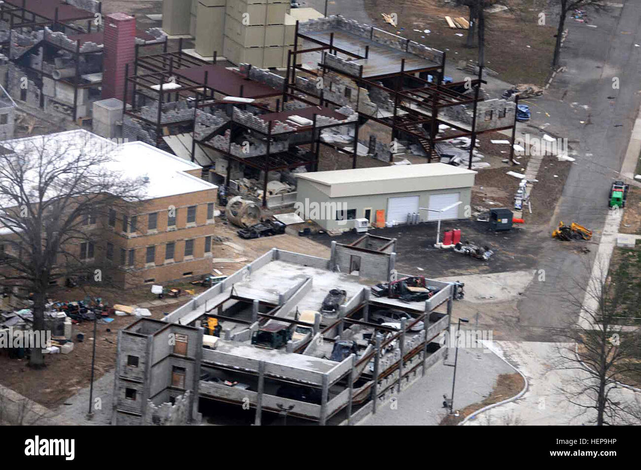 An aerial view of the Muscatatuck Urban Training Center in North Vernon ...