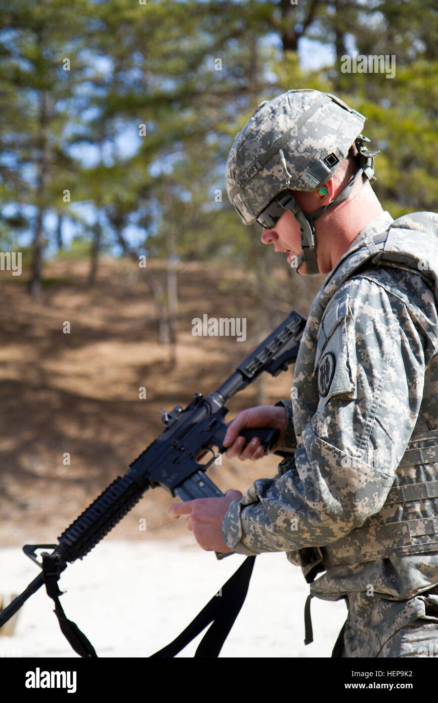 Army Reserve Spc. Michael Goff, 23, a Military Police Soldier, prepares ...