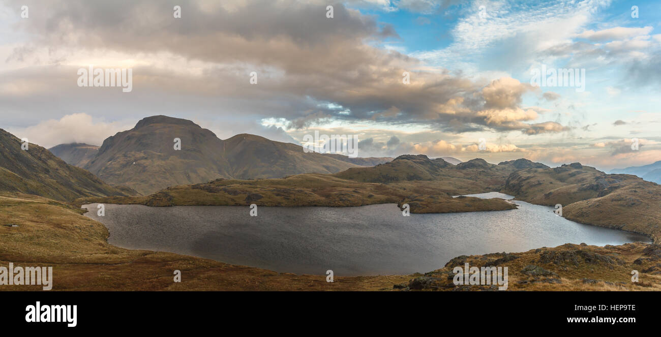 Sprinkling Tarn, English Lake District, with Great Gable and Green ...