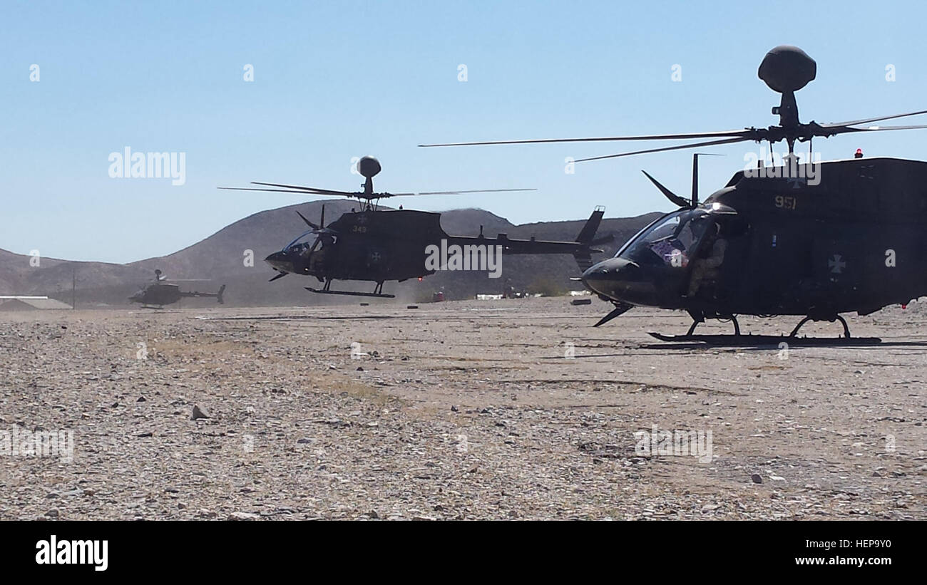 OH-58D Kiowa Warrior helicopters with C Troop, 1st Squadron, 6th ...