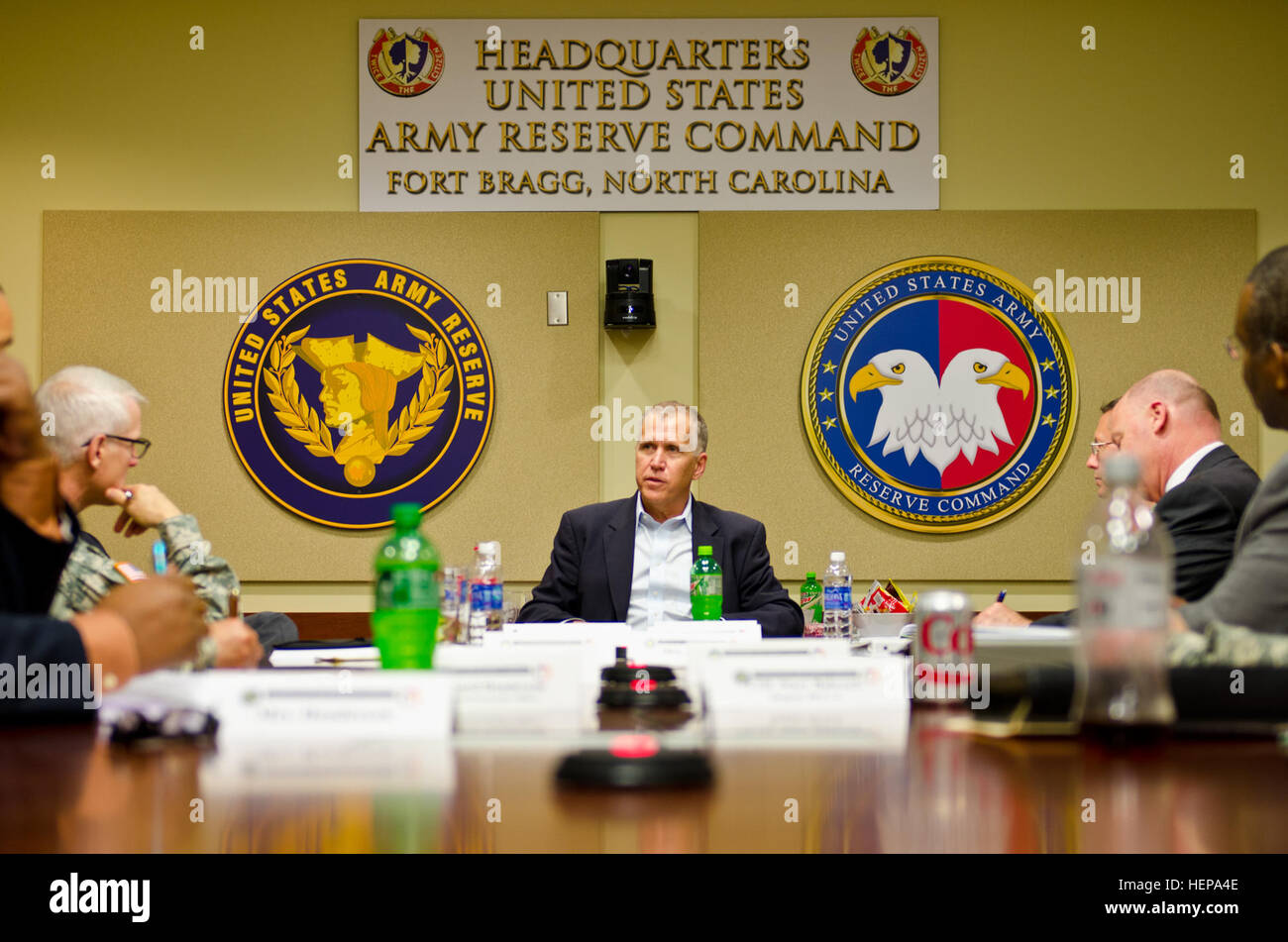 North Carolina Sen. Thom Tillis visits with U.S. Army Reserve senior ...