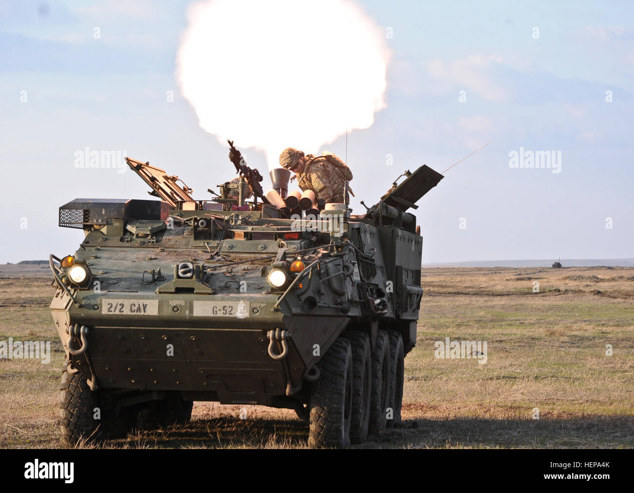 A Trooper assigned to Headquarters and Headquarters Troop, 2nd Squadron ...