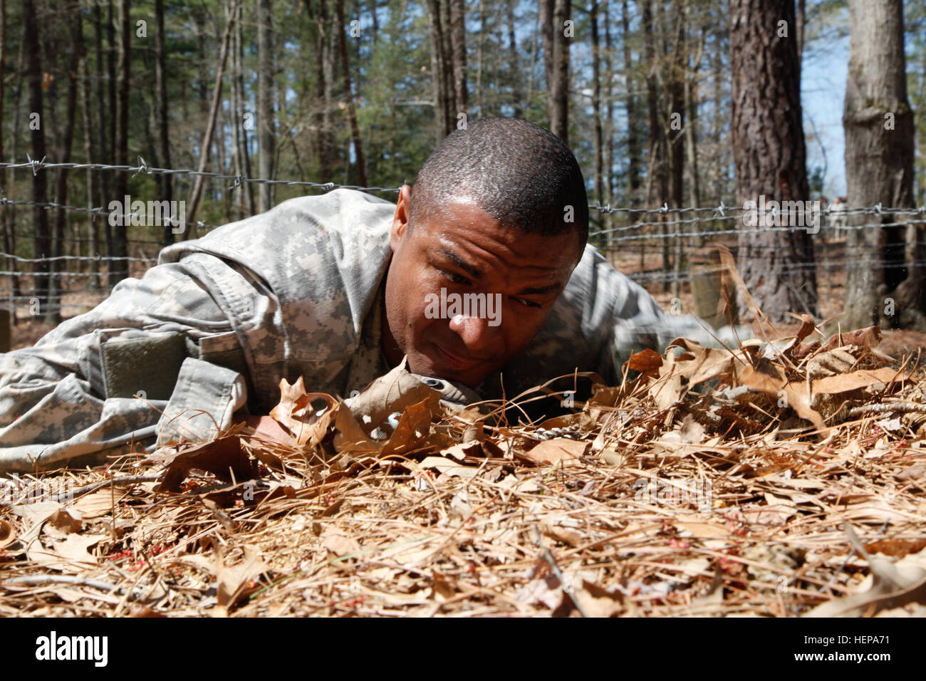 U.S. Army Staff Sgt. Teddy Wade, assigned to the 55th Signal Company ...