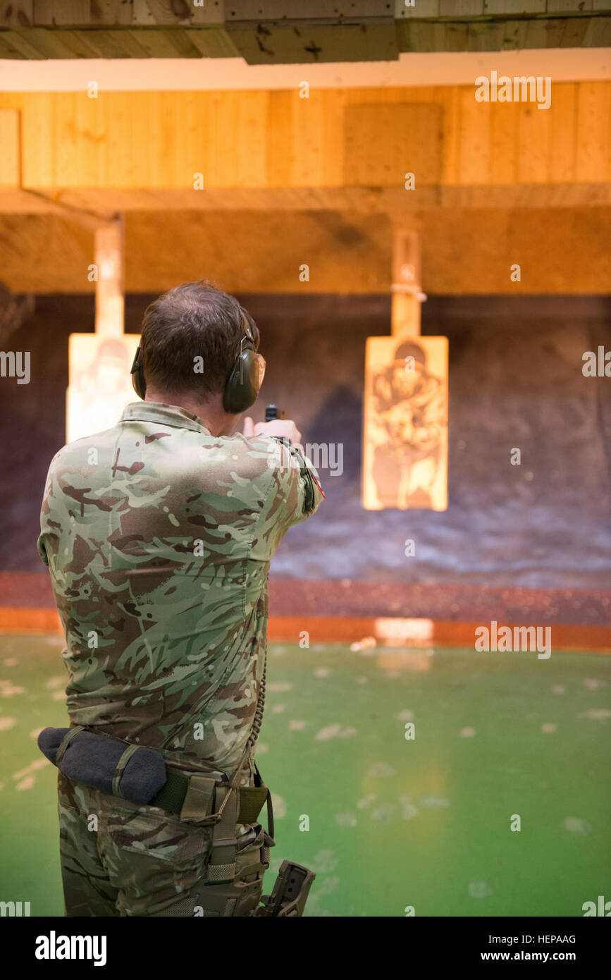 British Military Police Airman Cpl. Stephen Haggarty, assigned at ...