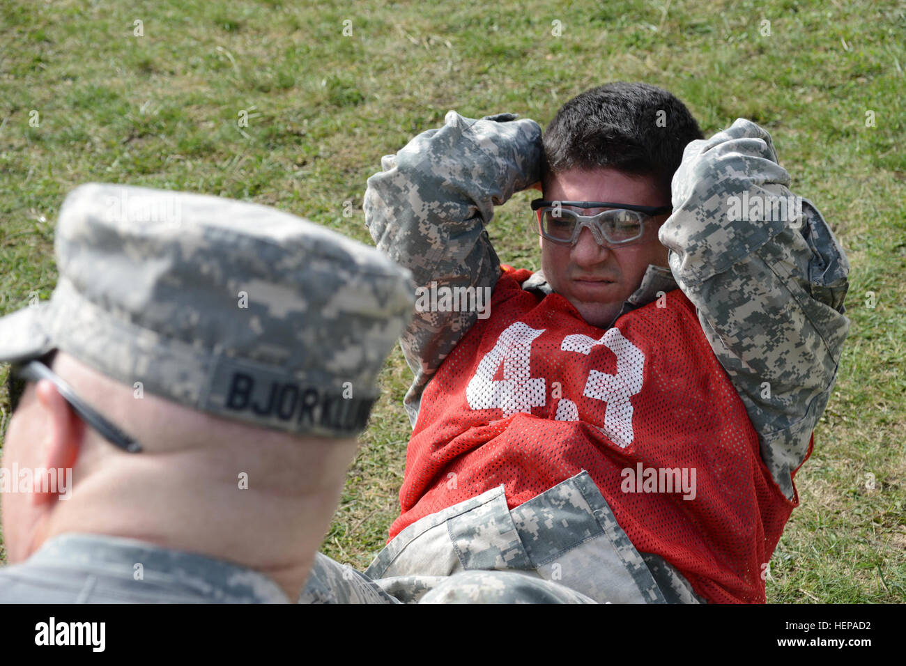 A Soldier at Landstuhl Regional Medical Center completes the physical ...